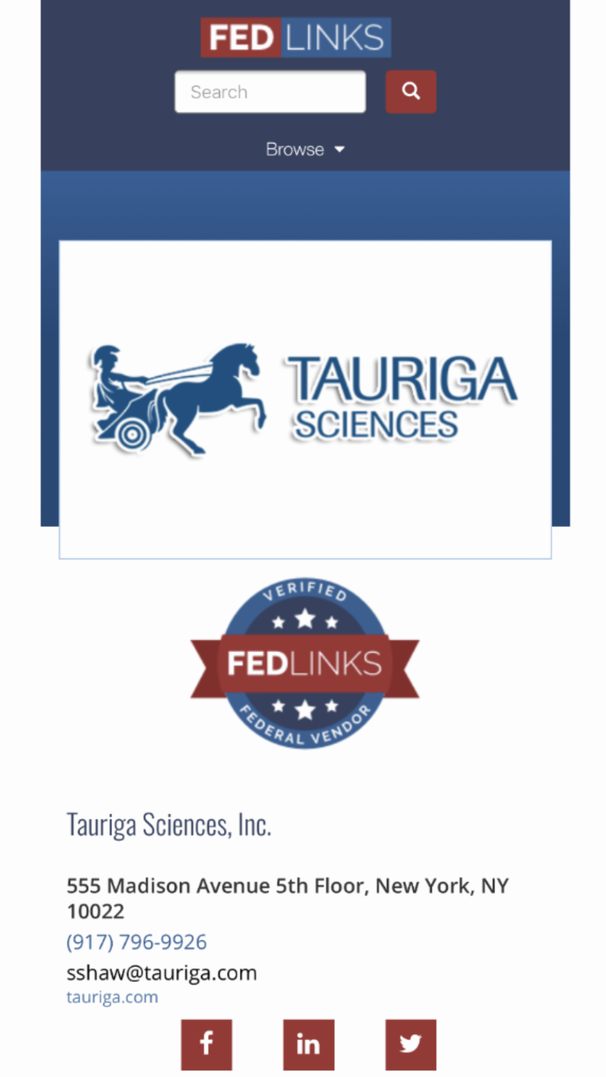 NewMediaWire | Tauriga Sciences Inc. Obtains its FEDLINKS Badge as a ...